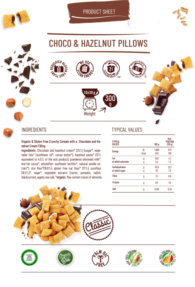 CHOCO & HAZELNUT PILLOWS - VitaBella Benessere Naturale